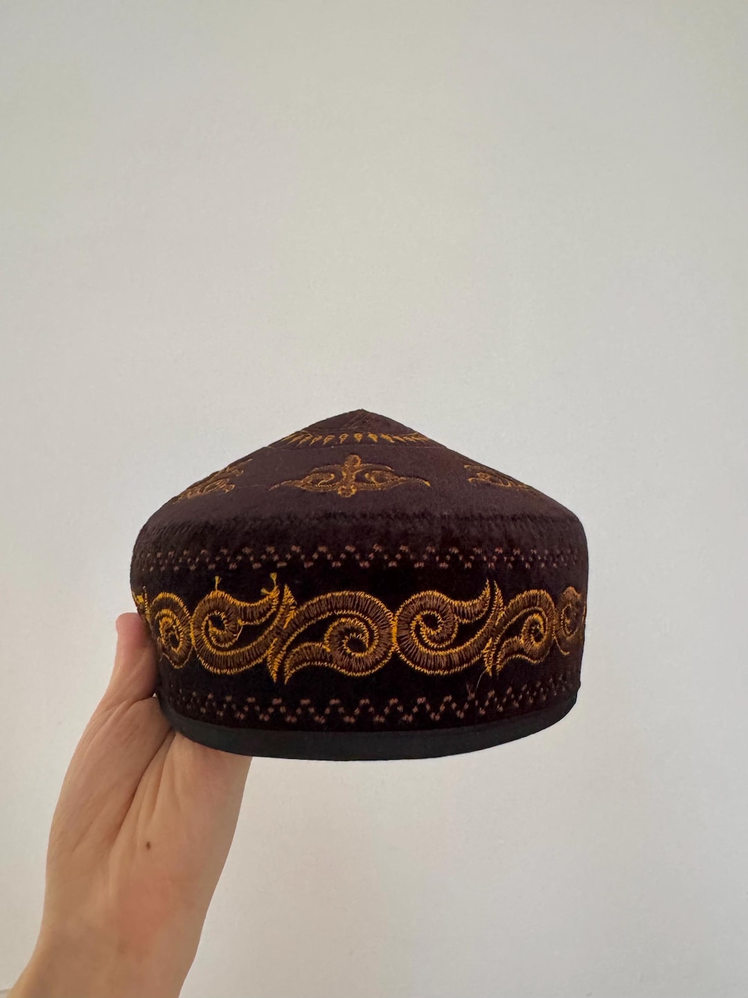 Golden Skullcap Kipa Kufi Pillbox Kippah Taqiyah Tubeteika Kuchi Fez ...