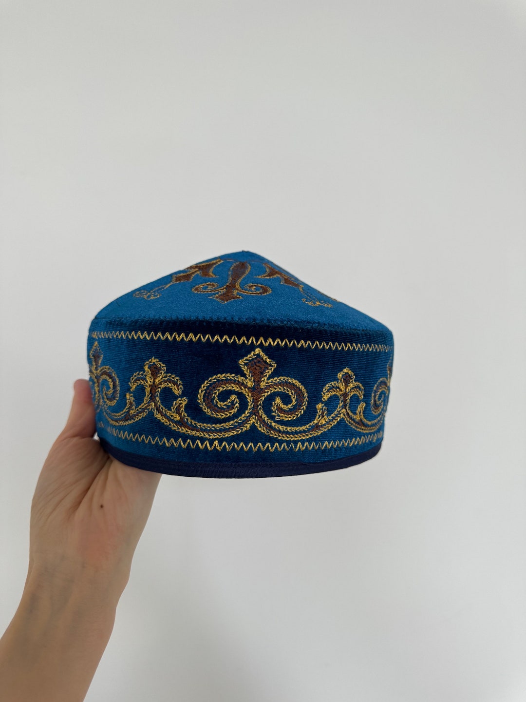 Golden Skullcap Kipa Kufi Pillbox Kippah Taqiyah Tubeteika Kuchi Fez ...