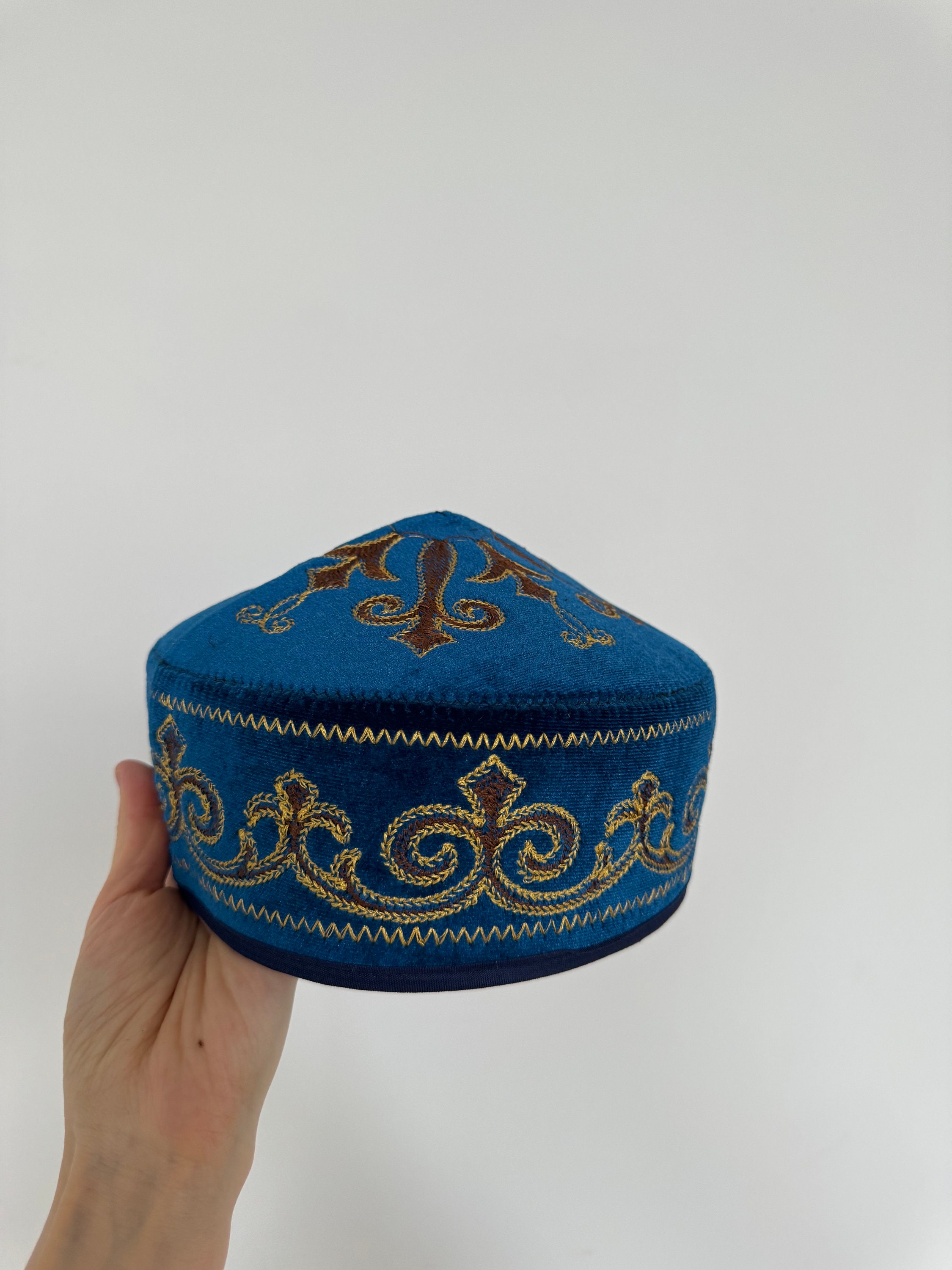 Golden Skullcap Kipa Kufi Pillbox Kippah Taqiyah Tubeteika Kuchi Fez ...