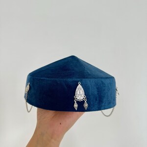 Cultural Handcrafted Traditional Kazakh Ethnic Headdress, Kazakh Ethnic ...