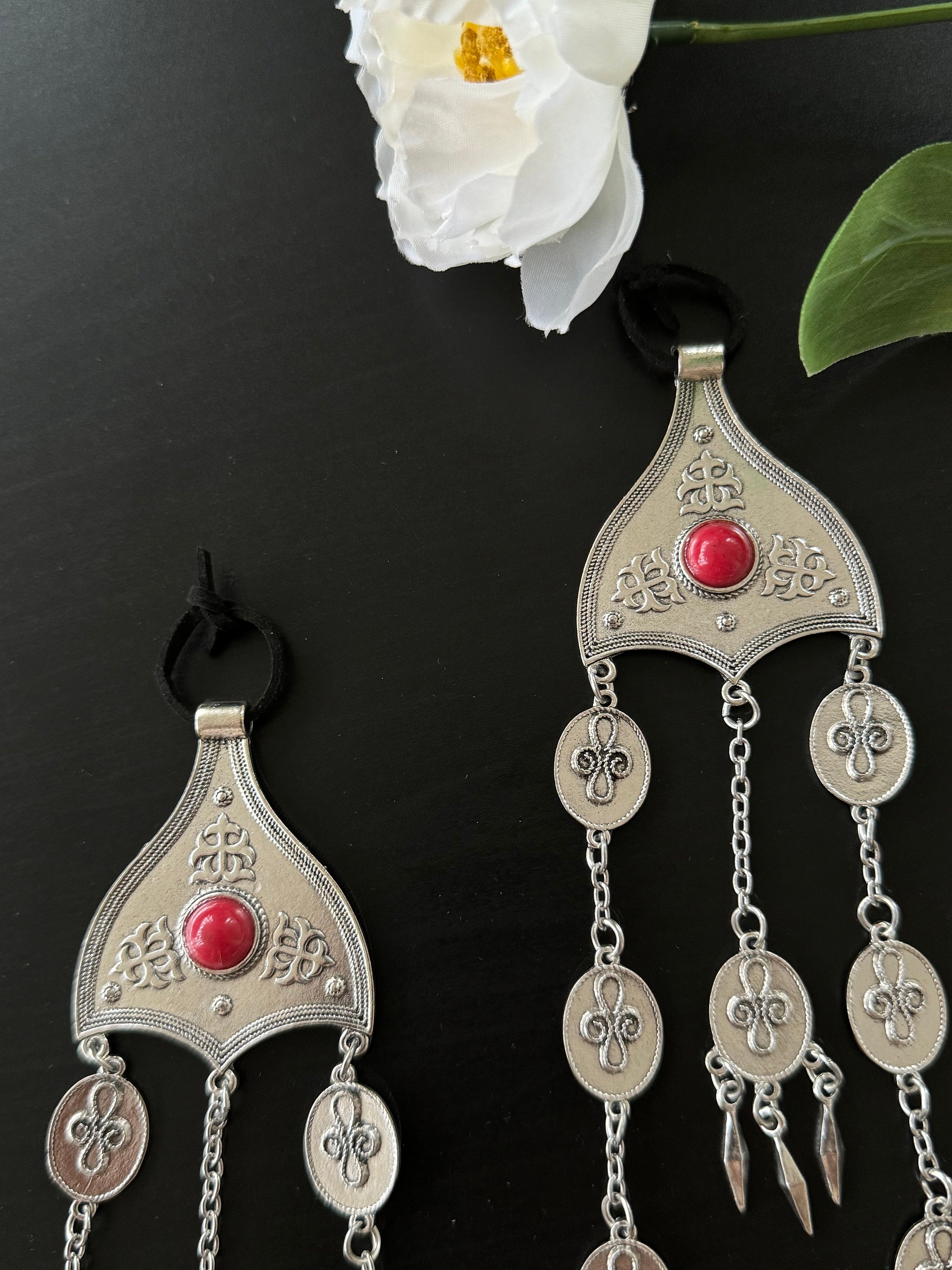 Central Asian Traditional Ethnic Style Hair Accessories, Kazakh Kyrgyz Jewelry, National ...