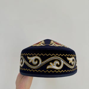 Handmade Skull Cap. Kazakh Traditional Hat, Kyrgyz Skullcap. Tubeteika ...