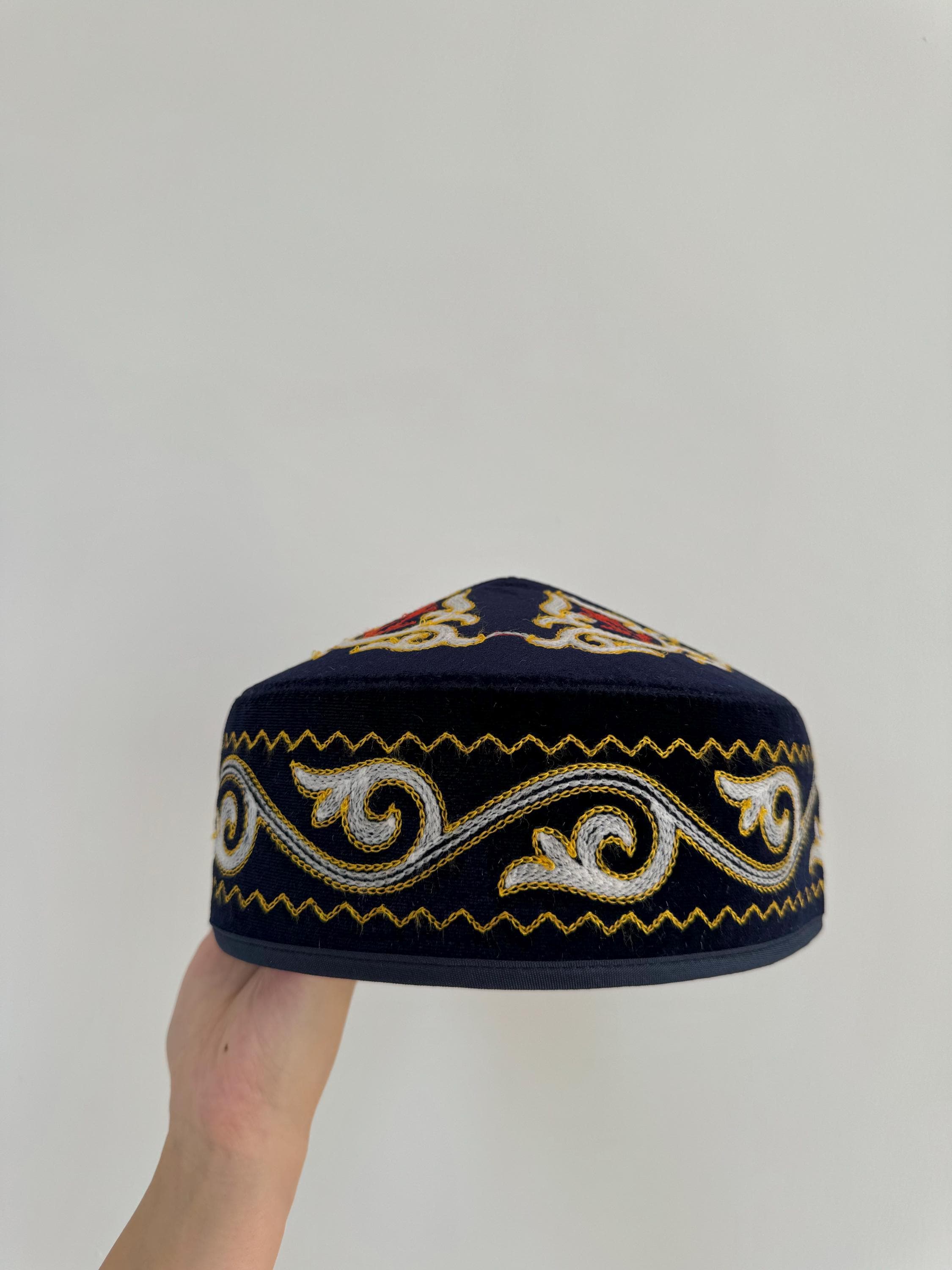 Handmade Skull Cap. Kazakh Traditional Hat, Kyrgyz Skullcap. Tubeteika ...