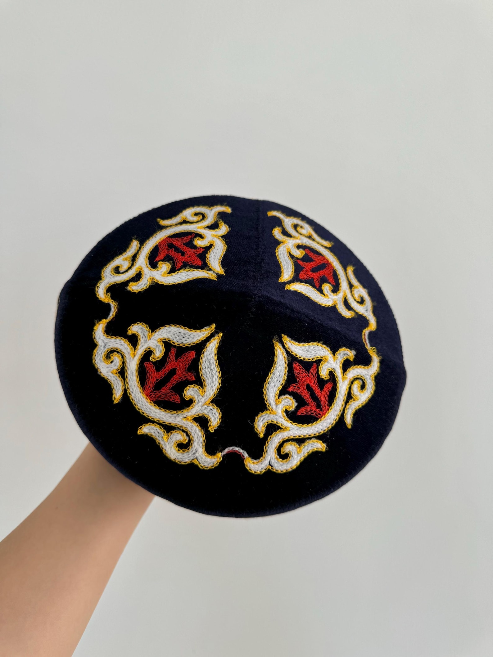 Handmade Skull Cap. Kazakh Traditional Hat, Kyrgyz Skullcap. Tubeteika ...