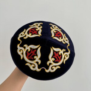 Handmade Skull Cap. Kazakh Traditional Hat, Kyrgyz Skullcap. Tubeteika ...