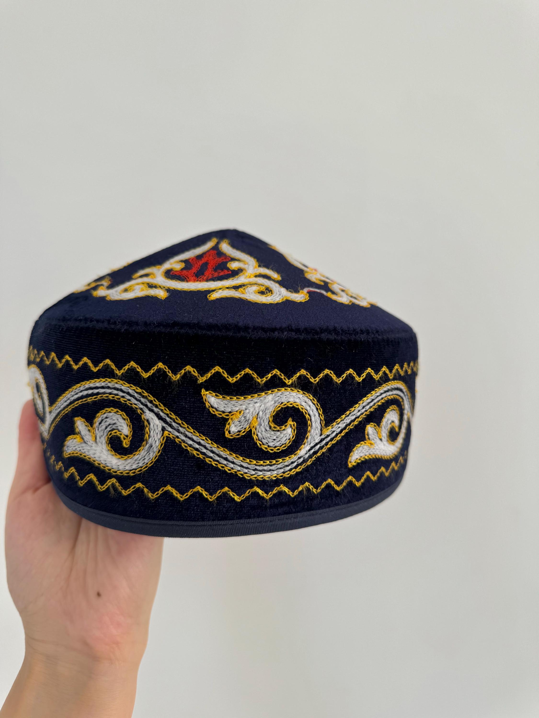 Handmade Skull Cap. Kazakh Traditional Hat, Kyrgyz Skullcap. Tubeteika ...