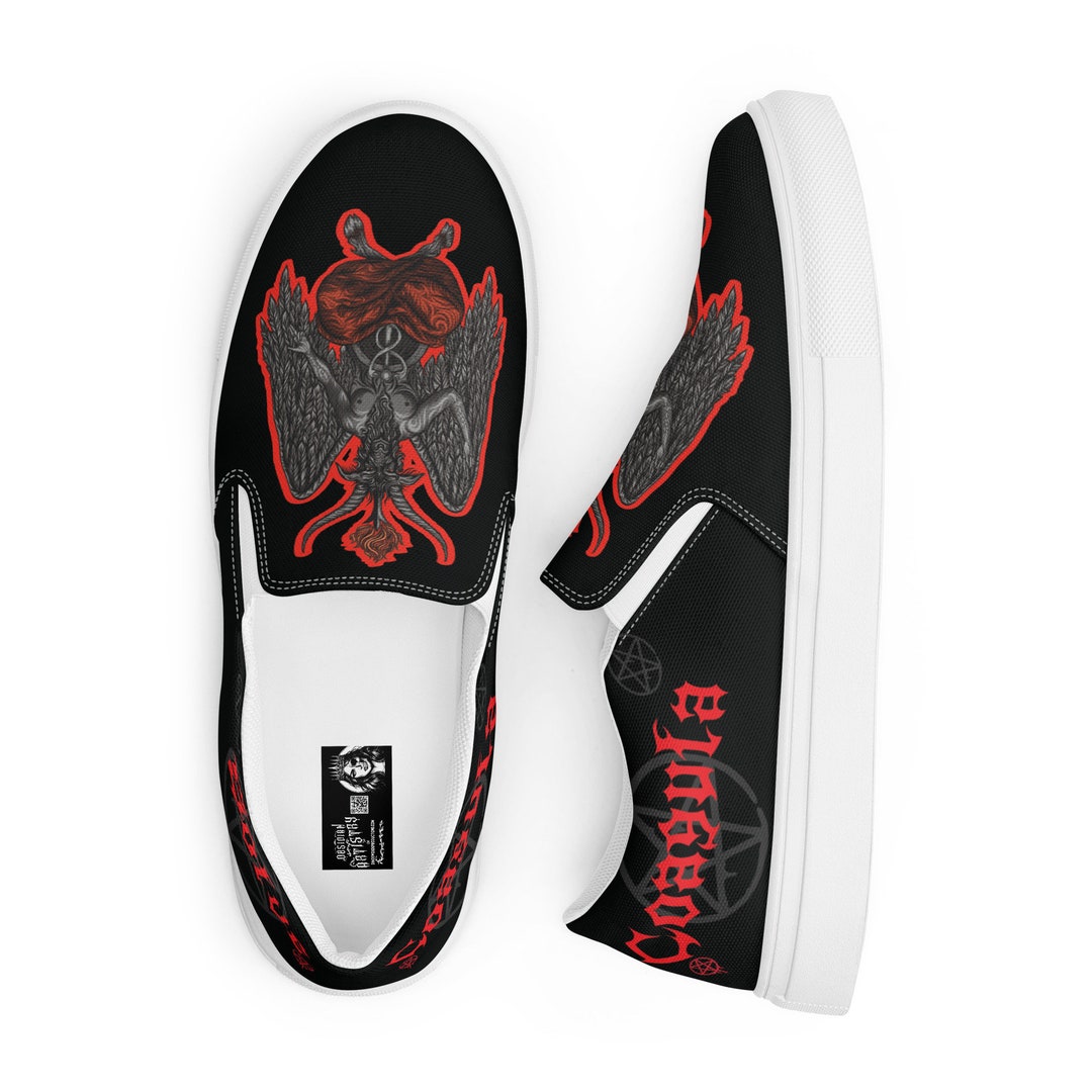 Mens Slip-on Shoes Baphomet Solve Et Coagula Shoes - Etsy
