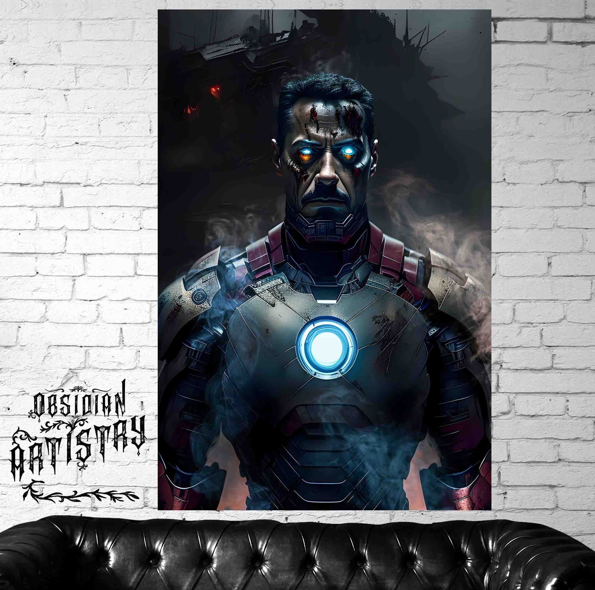 Poster Iron Man Apocalyptic Cyborg Zombie High Quality Poster Large and ...
