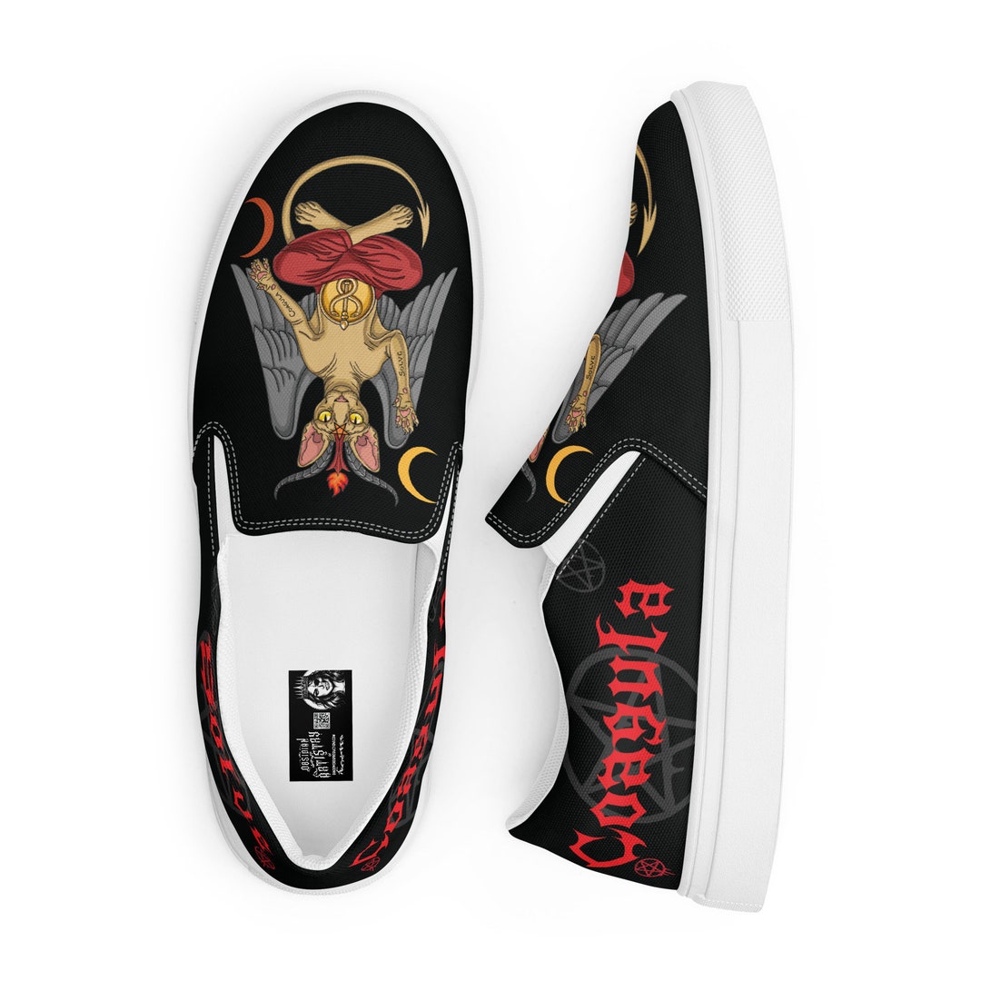 Meow-phomet Mens Shoes Slip-on Canvas - Etsy