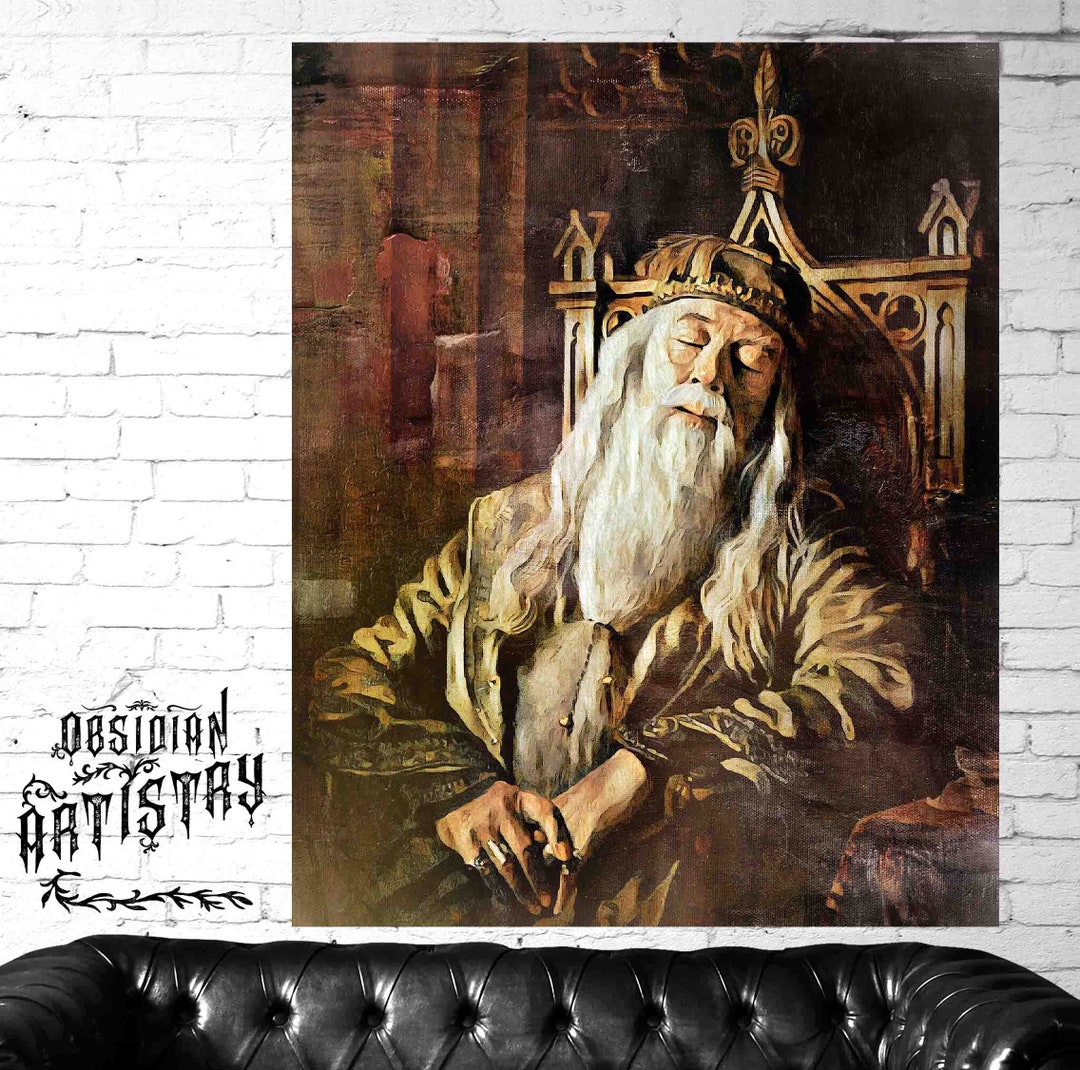 Headmaster Portrait Sleeping, Fine Art Print, Hogwarts, Vintage ...