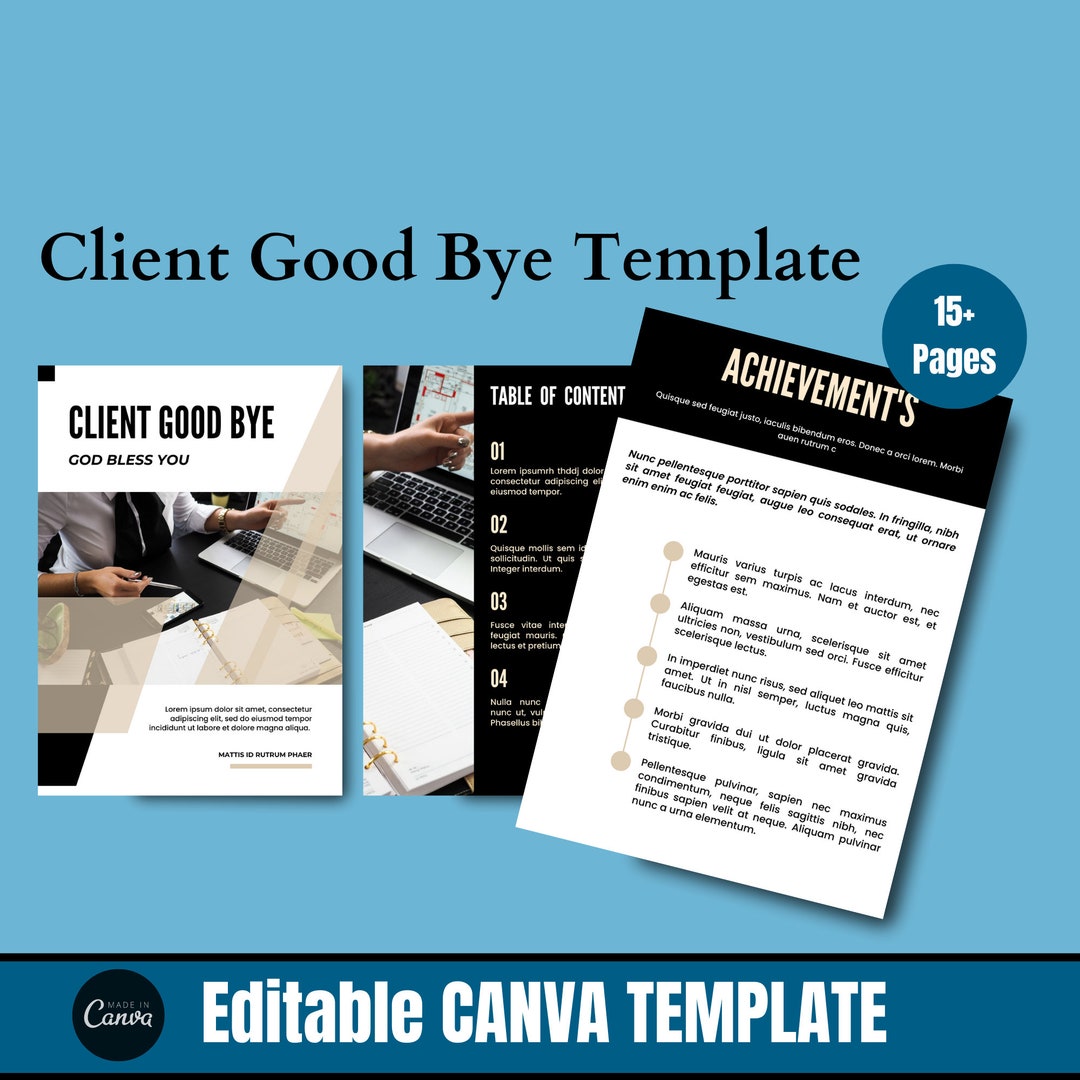 Client Offboarding Canva Template Client Goodbye Packet - Etsy
