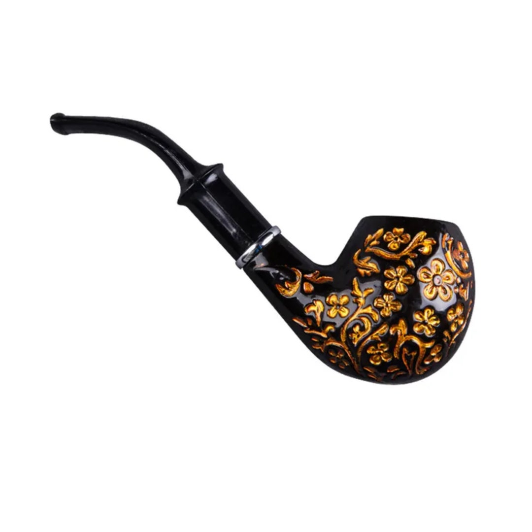 Flower Tobacco Smoking Wooden Pipe, Cute Floral Design Smoking ...