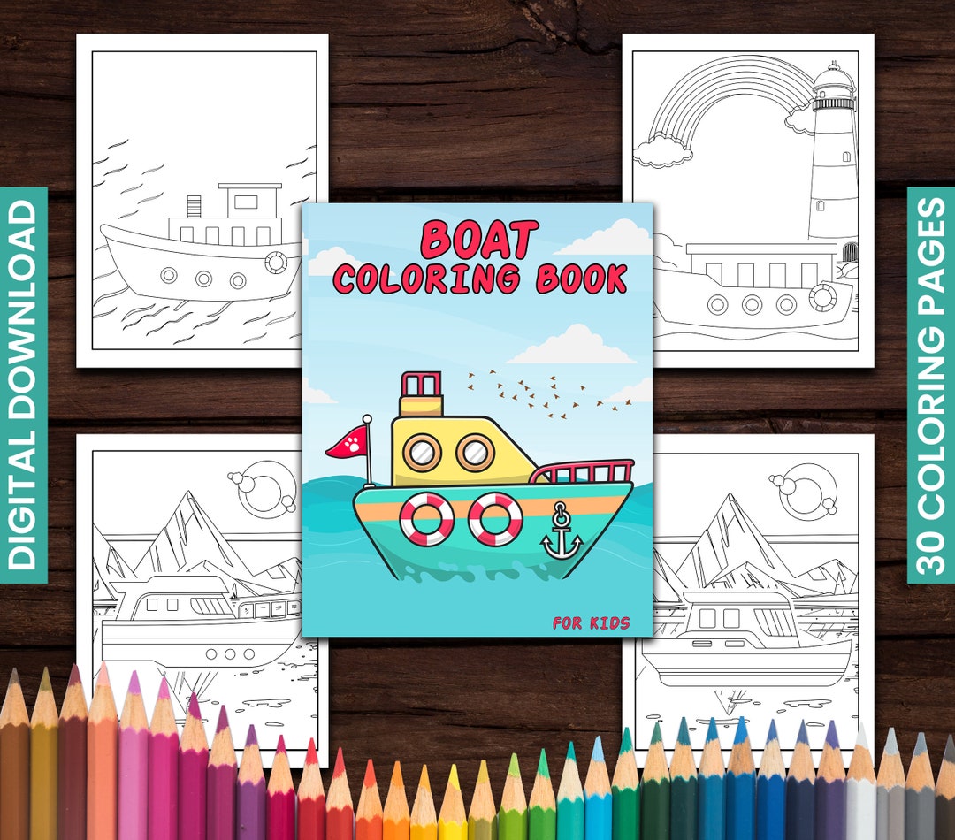 20 Printable Boat Coloring Pages for Kids Boys Teens & Adults, Ship ...