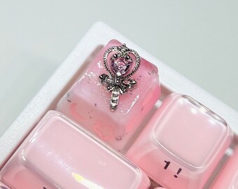 Magic Bow Keycap OEM R4 Profile Esc Key Ready-to-ship Backlit Pink ...