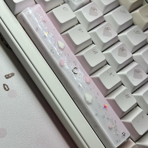 Sakura Sky Keycaps • Backlit Light Pink & Silver • Ready-to-ship - Etsy