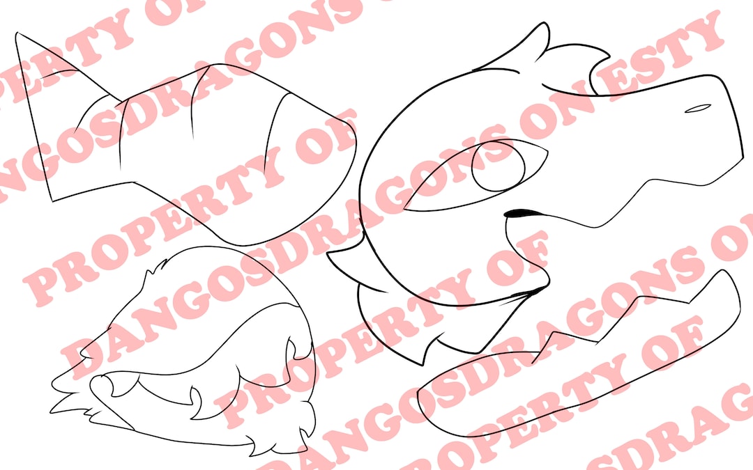 Printable Custom Paper Dragon Puppet Cutout DIY Colorable Printable - Etsy