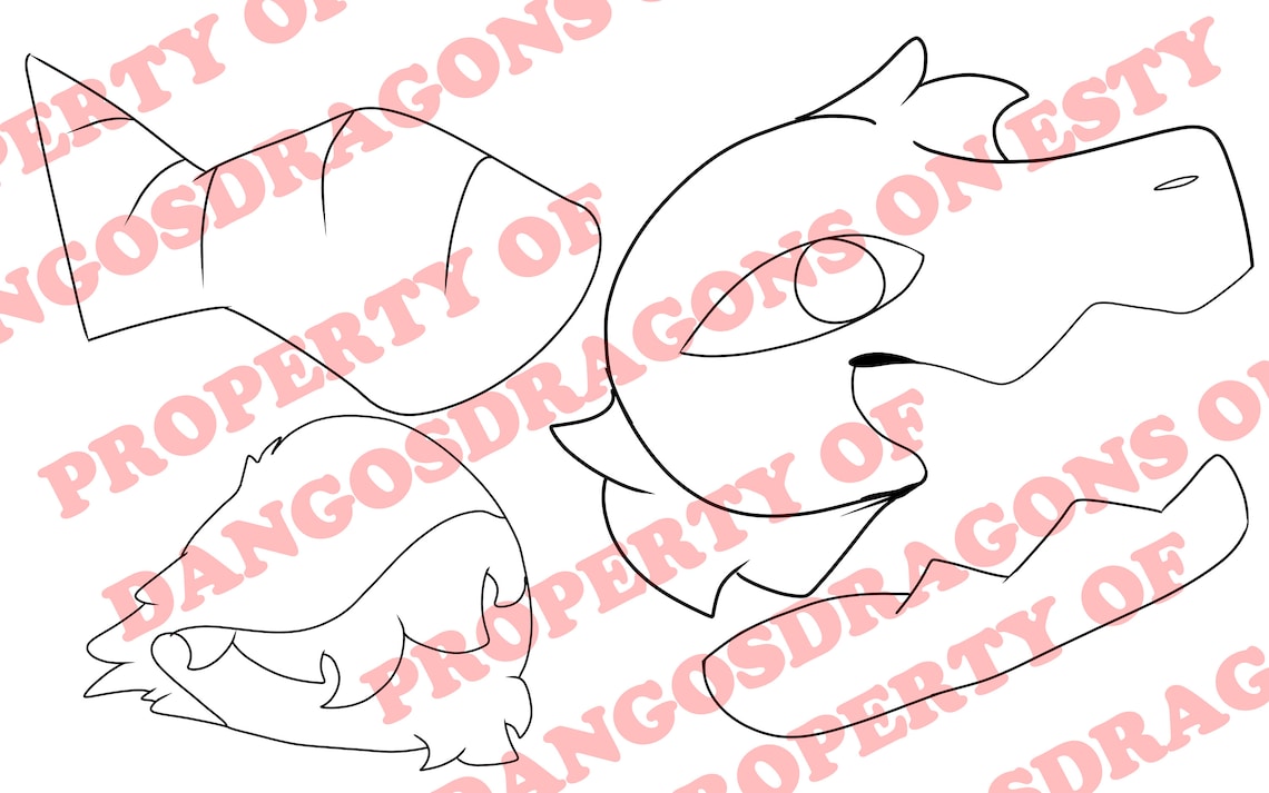 Printable Custom Paper Dragon Puppet Cutout DIY Colorable Printable - Etsy