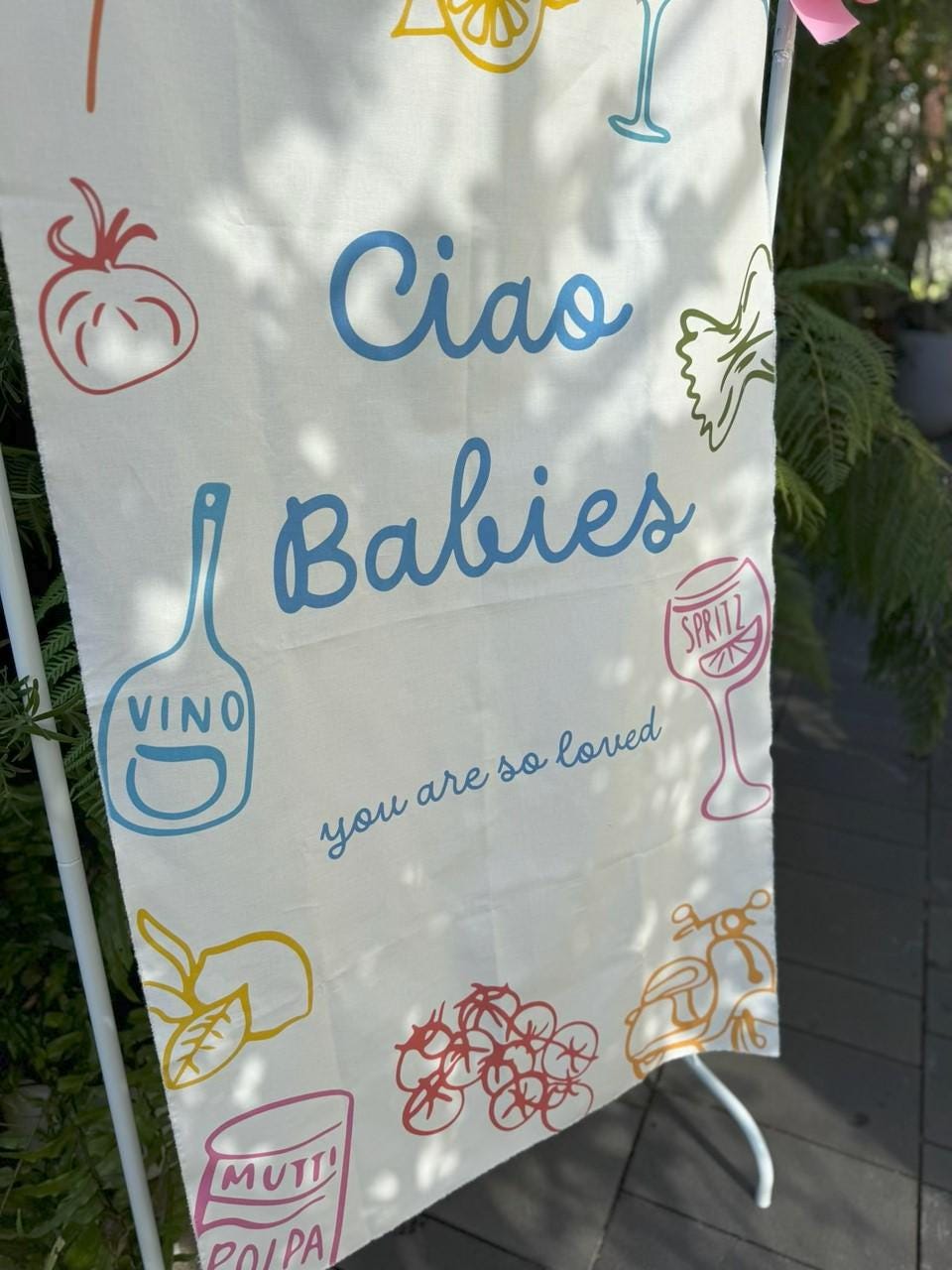 Baby Shower Welcome Sign – Custom Illustrated Fabric Banner | Cotton or ...