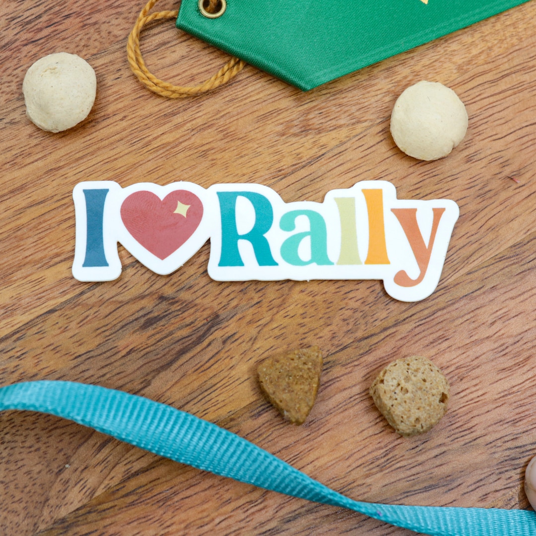 I Heart Rally - Glossy Vinyl Sticker - Dog Sports Sticker - 3.4" X 1.1 ...