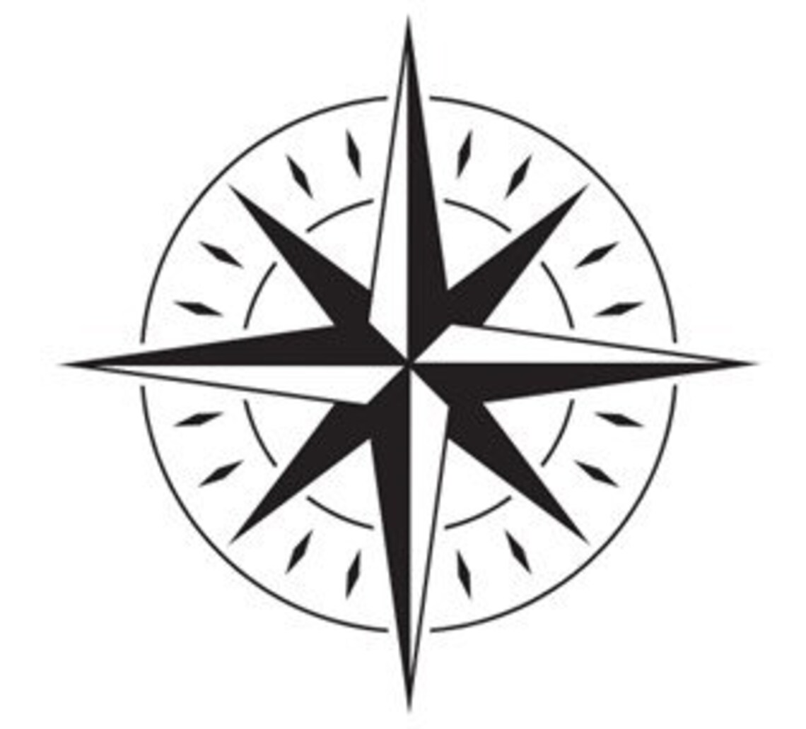 Compass Vinyl Decal - Etsy