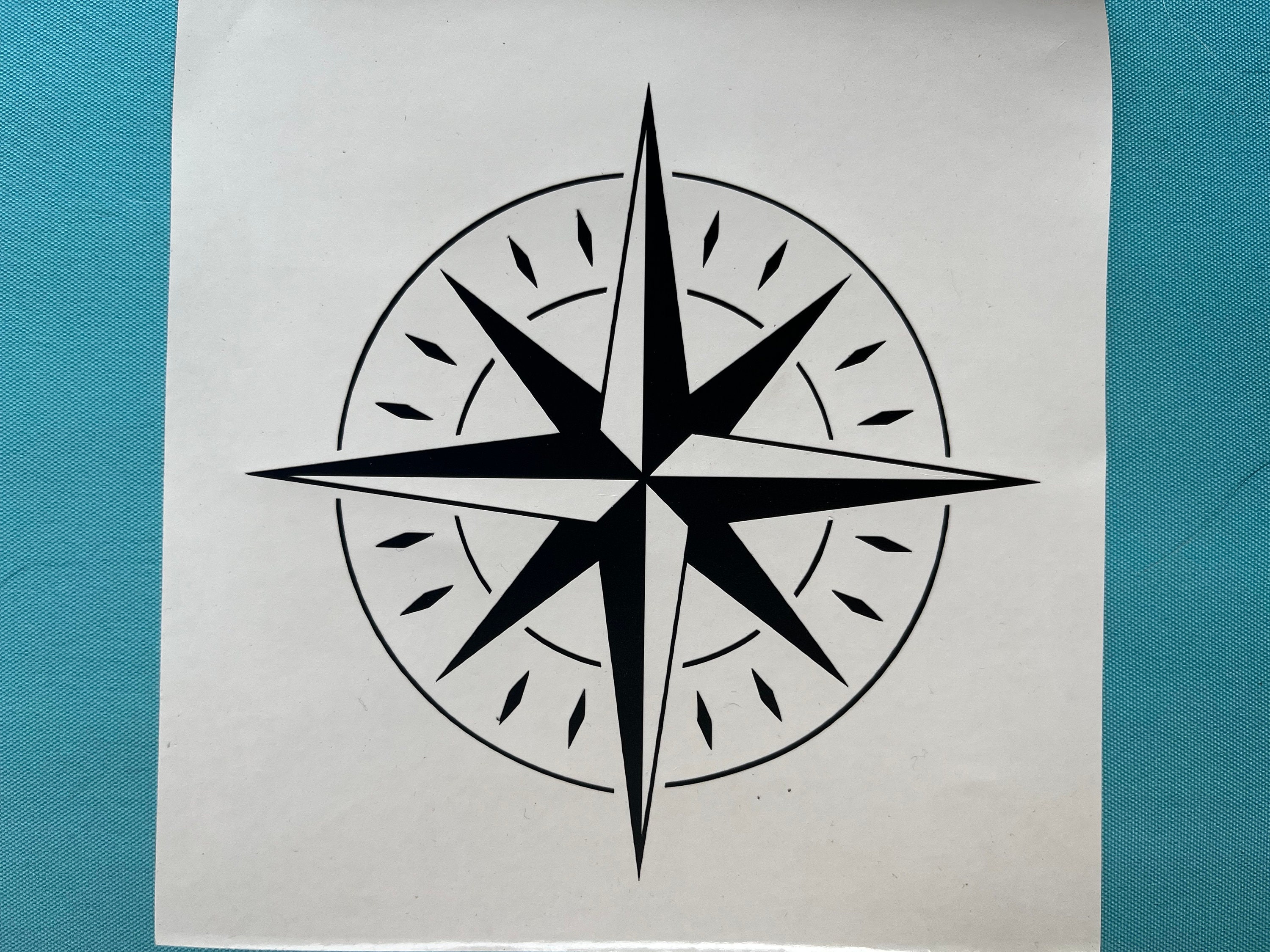 Compass Vinyl Decal - Etsy