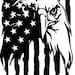 Half Eagle Half Flag Vinyl Decal - Etsy