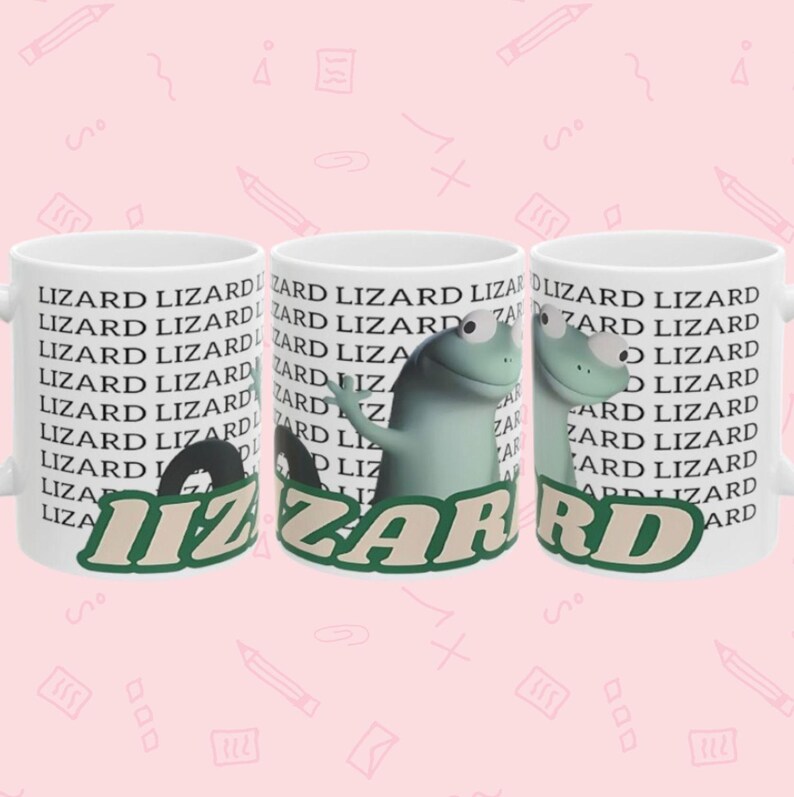 Lizard Meme Coffee Mug: Funny Viral Gift - Etsy Australia