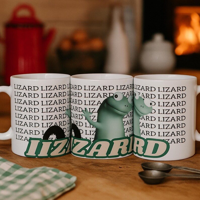 Lizard Meme Coffee Mug: Funny Viral Gift - Etsy Australia