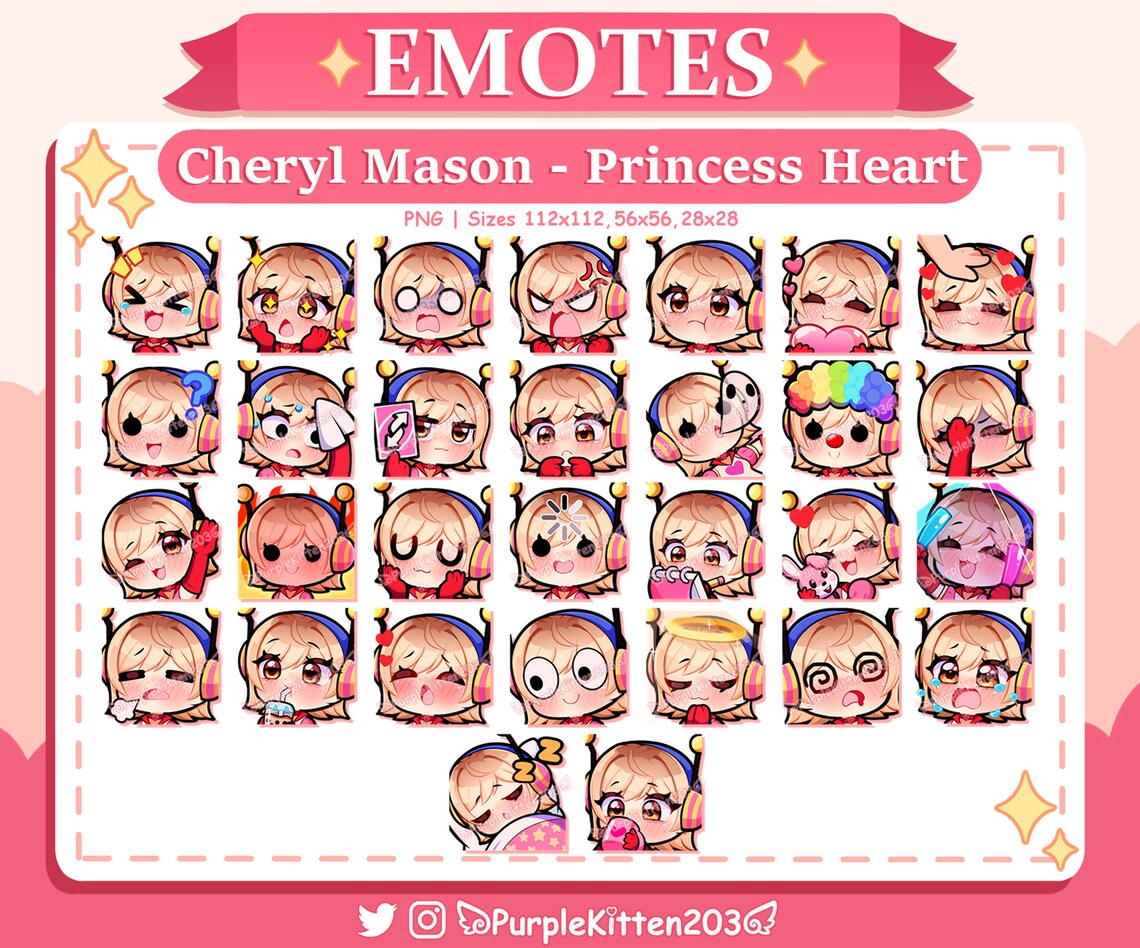 Dead by Daylight / Silent Hill / Cheryl Mason Princess Heart 30 Emotes ...