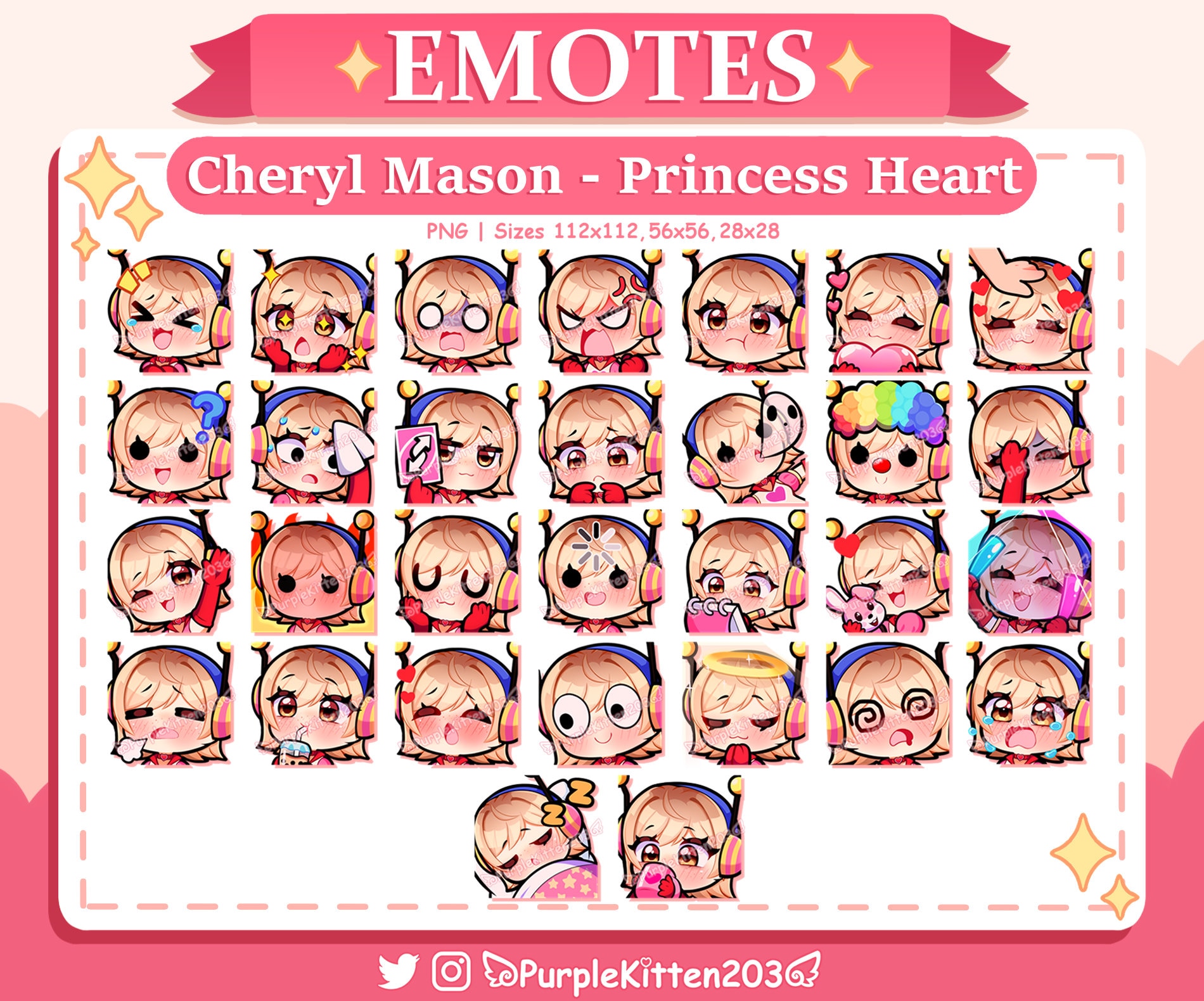 Dead by Daylight / Silent Hill / Cheryl Mason Princess Heart 30 Emotes ...