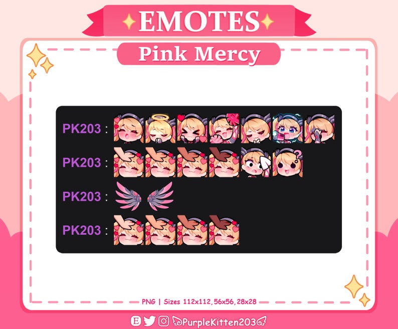 Overwatch 2 / Pink Mercy 11 Emotes / Pack 2 / Mercy Overwatch / Pink ...