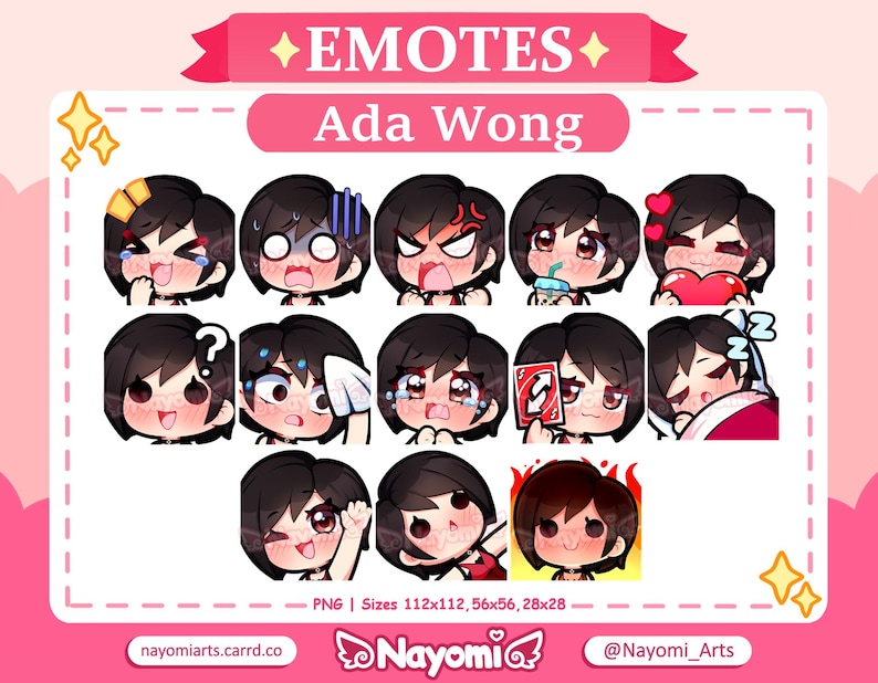 Resident Evil / Ada Wong 13 Emotes / Pack 1 / Ada Wong Resident Evil ...