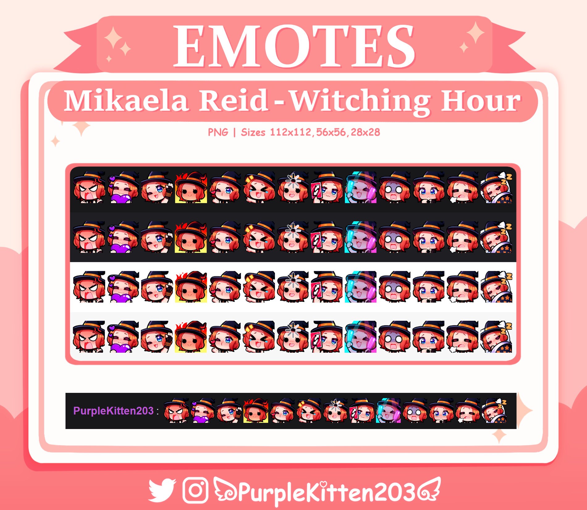 Dead by Daylight / Mikaela Reid Witching Hour 13 Emotes Pack 1 - Etsy