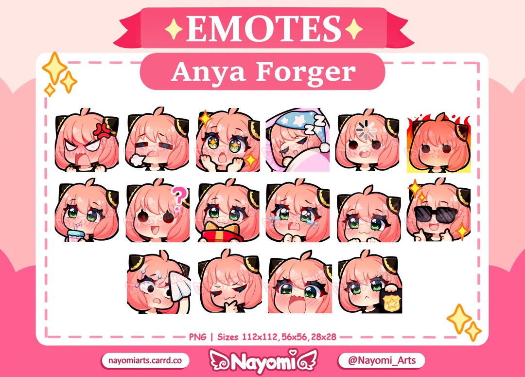 Spy X Family / Anya Forger 16 Emotes / Pack 2 / Anya Spy X Family ...