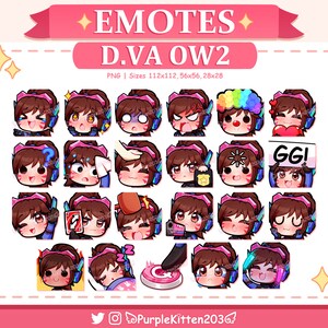 Overwatch 2 / D.VA 23 Emotes / D.VA Emotes / Overwatch 2 Emotes ...