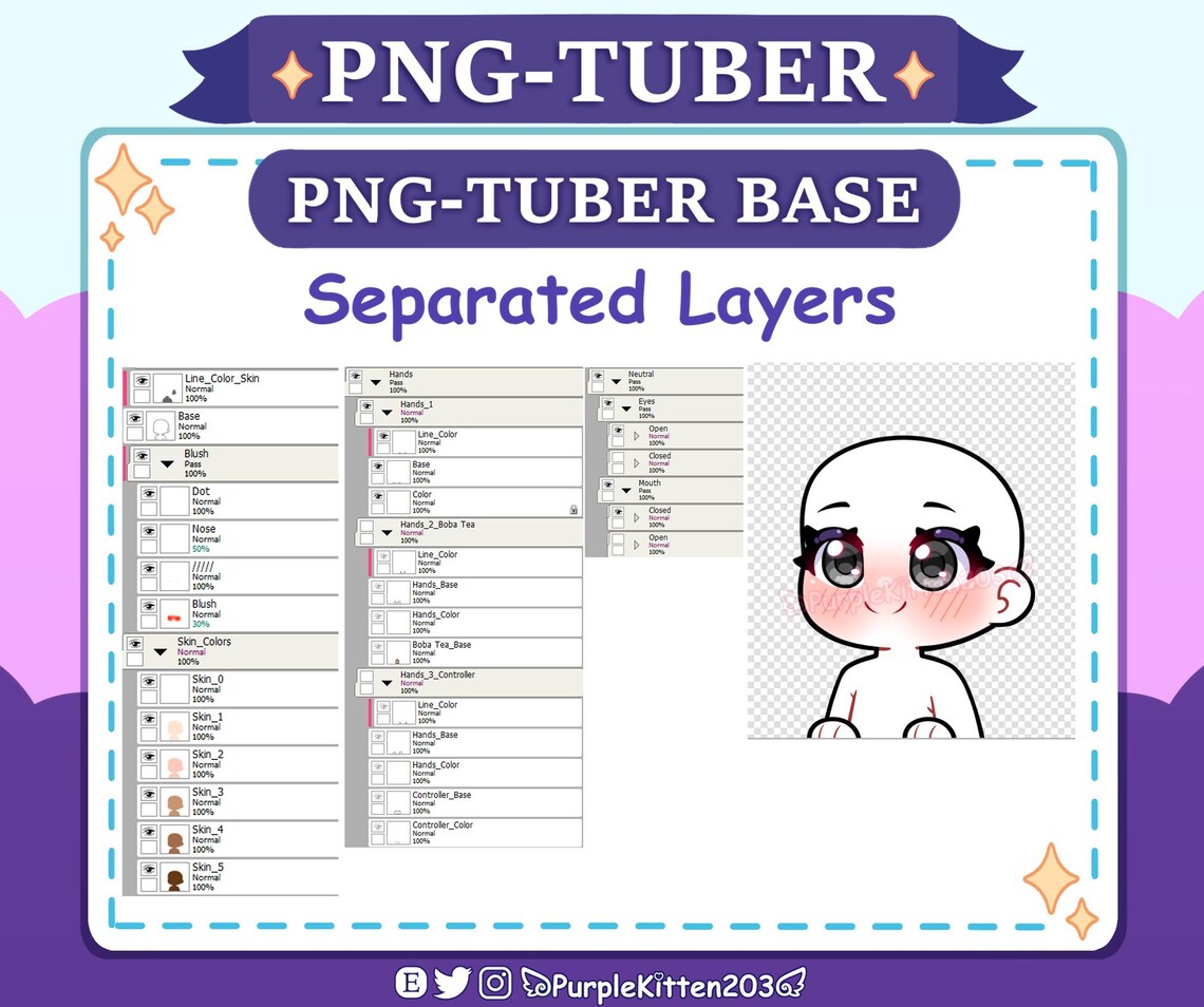 Custom Pngtuber/ Pngtuber Base/ Twitch Streamer/ Veadotube Mini - Etsy ...