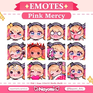 Overwatch 2 / Pink Mercy 12 Emotes / Pack 1 / Mercy Overwatch / Pink ...