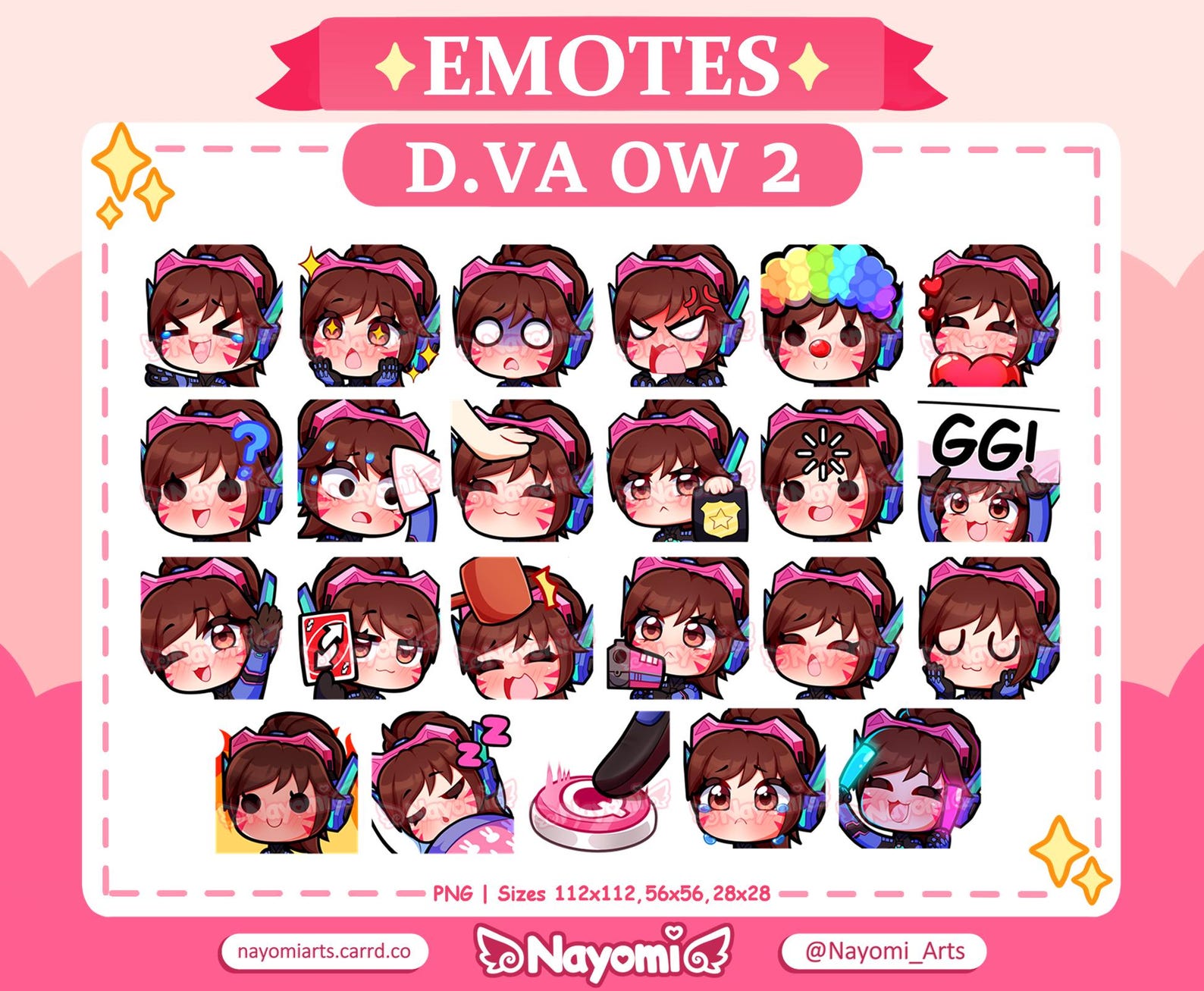 Overwatch 2 / D.VA 23 Emotes / Full Pack / D.VA Emotes / Overwatch 2 ...