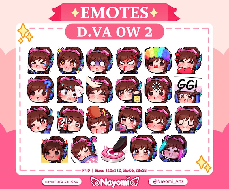 Overwatch 2 / D.VA 23 Emotes / Full Pack / D.VA Emotes / Overwatch 2 ...
