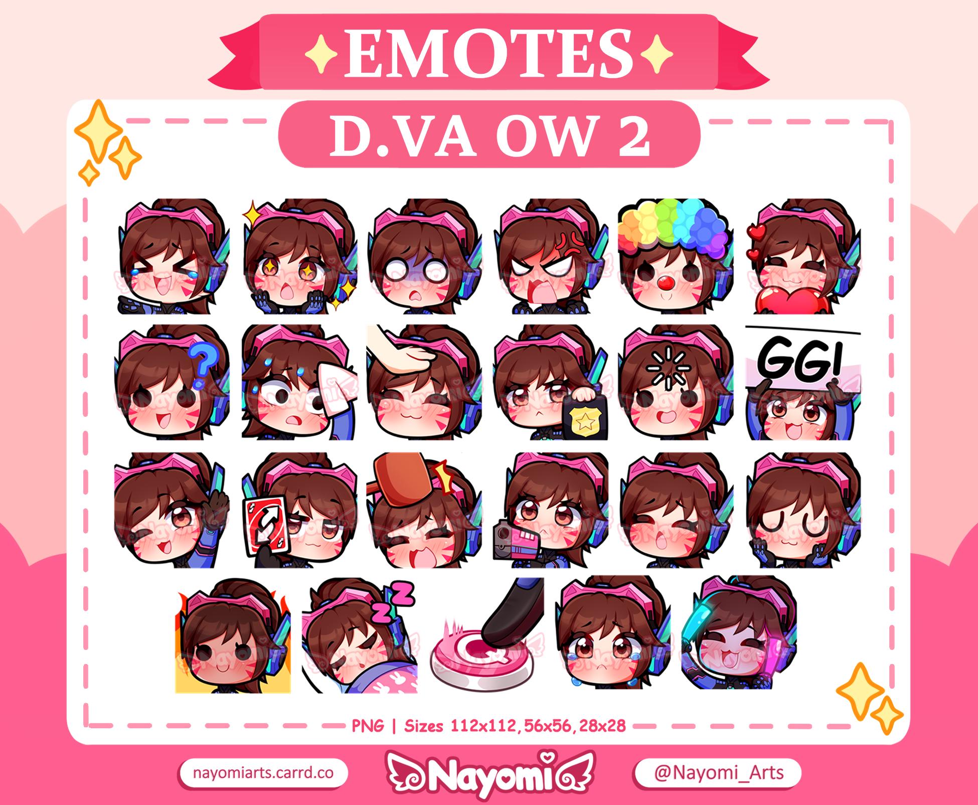 Overwatch 2 / D.VA 23 Emotes / Full Pack / D.VA Emotes / Overwatch 2 ...