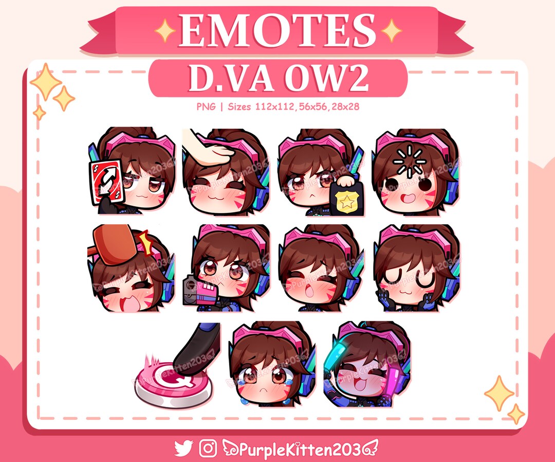 Overwatch 2 / D.VA 11 Emotes Pack 2 / D.VA Emotes / Overwatch - Etsy