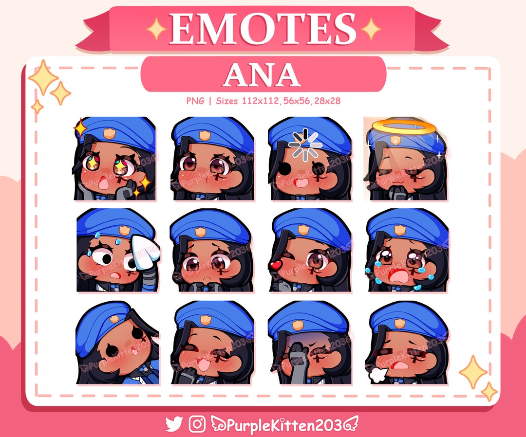 Overwatch 2 / Ana 12 Emotes Pack 2 / Captain Amari Overwatch / - Etsy