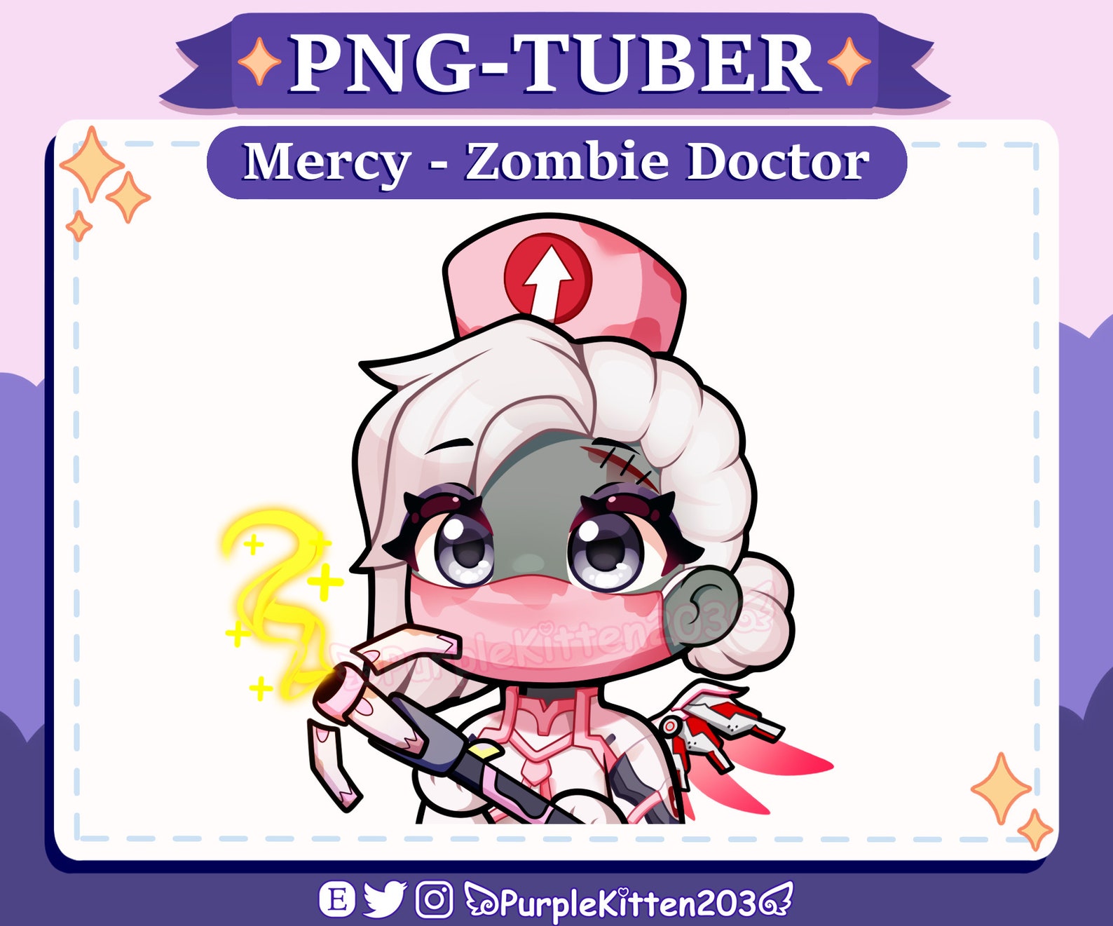 Overwatch 2 / Mercy Pngtuber / Mercy Zombie Doctor Overwatch / Mercy ...