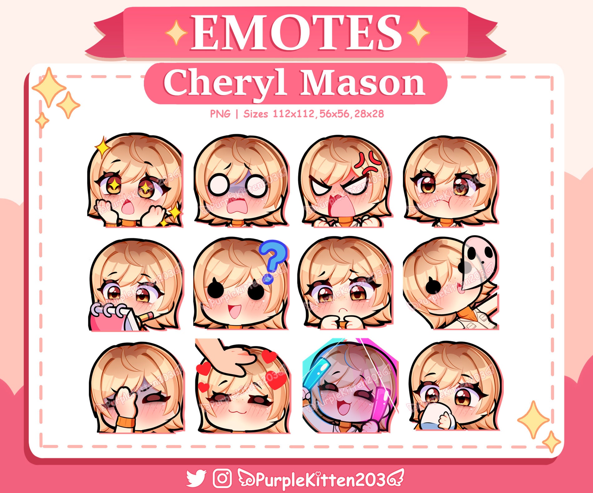 Dead by Daylight / Silent Hill / Cheryl Mason 12 Emotes Pack 2/ Dead by ...