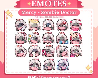 Overwatch 2 / Pink Mercy 12 Emotes / Pack 1 / Mercy Overwatch / Pink ...