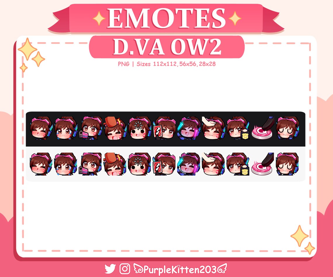 Overwatch 2 / D.VA 11 Emotes Pack 2 / D.VA Emotes / Overwatch - Etsy