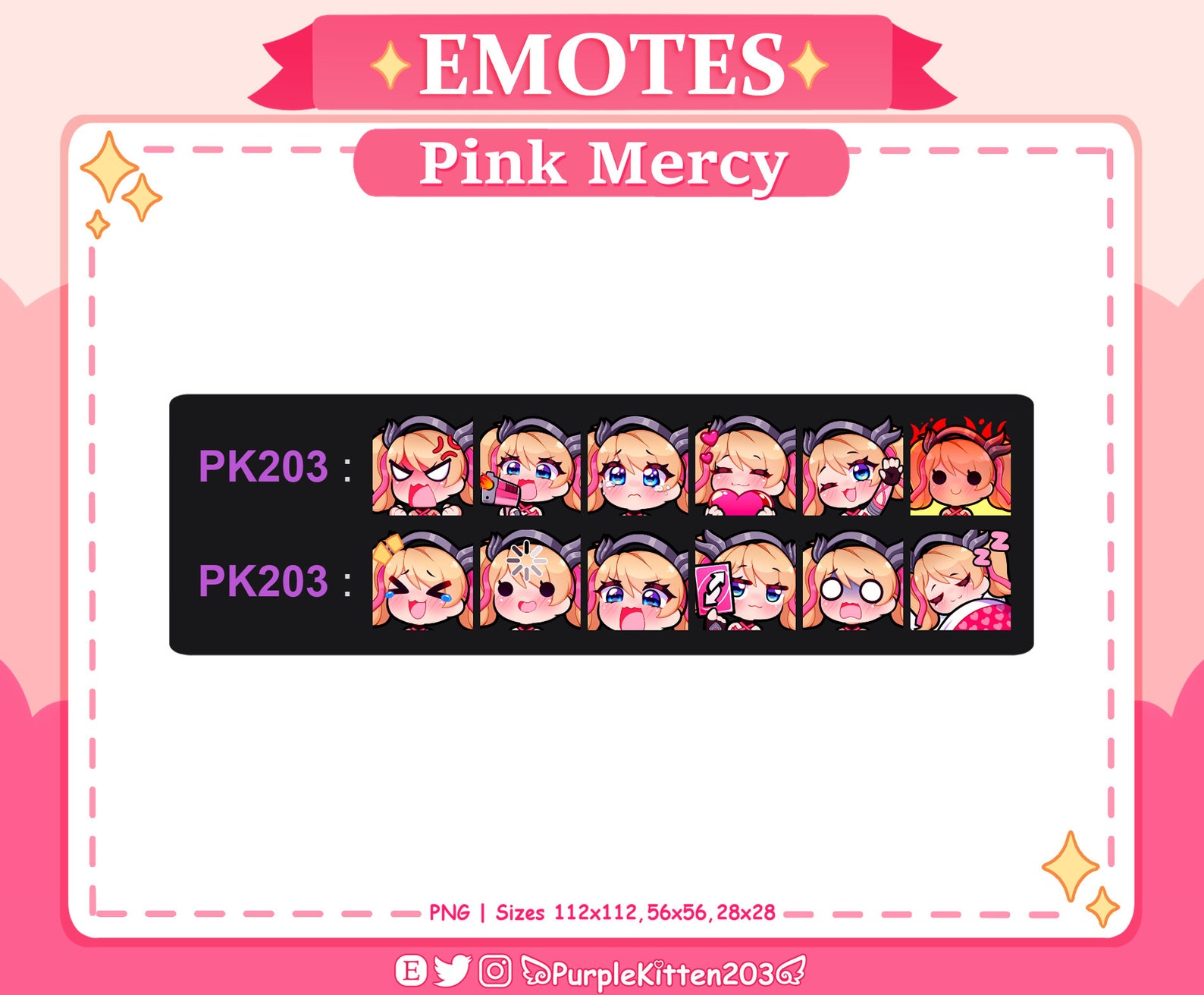 Overwatch 2 / Pink Mercy 12 Emotes / Pack 1 / Mercy Overwatch / Pink ...