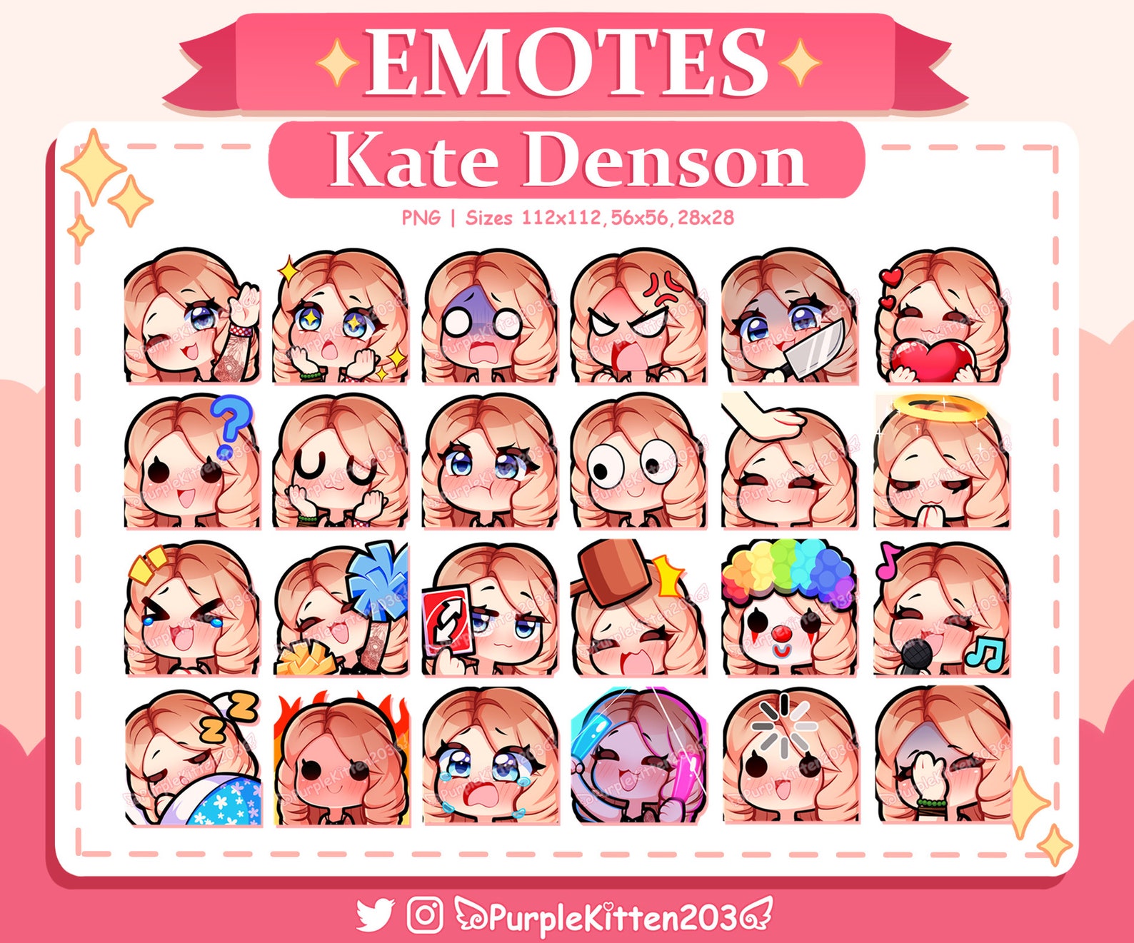 Dead by Daylight / Kate Denson 24 Emotes / Dead by Daylight Emotes ...
