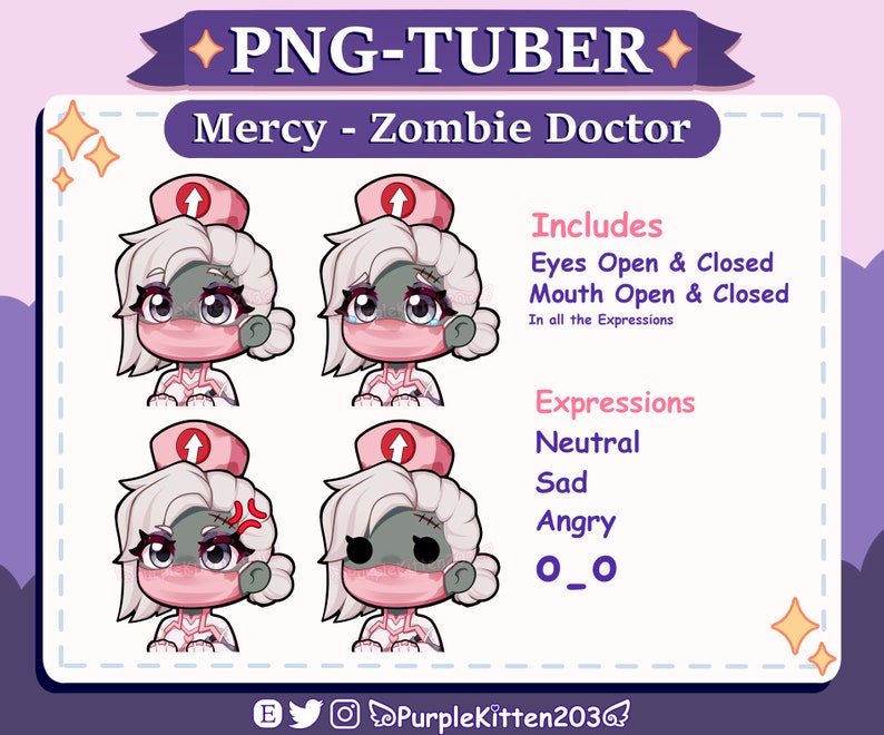 Overwatch 2 / Mercy Pngtuber / Mercy Zombie Doctor Overwatch / - Etsy