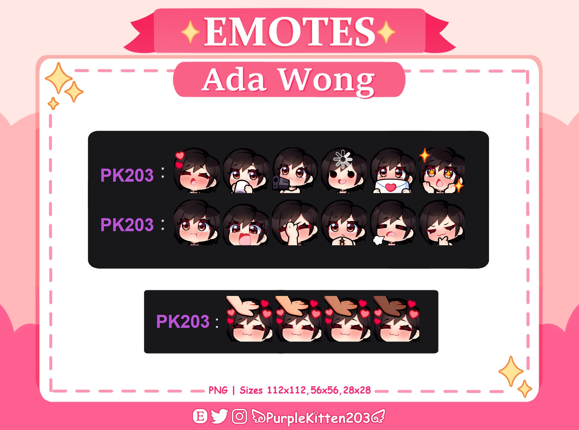 Resident Evil / Ada Wong 13 Emotes / Pack 2 / Ada Wong Resident Evil ...
